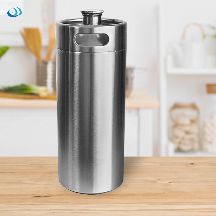 4L Premium Stainless Steel Homebrew Growler Mini Keg Beer Growler Leak ...