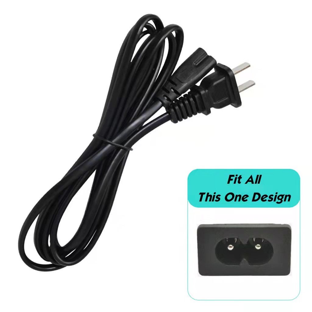 Plug 2-Prong AC Power Cord Cable Lead FOR HP Deskjet Printer Scanjet ...
