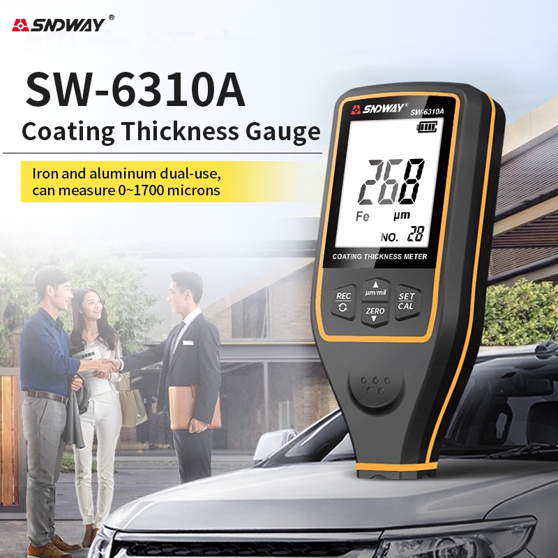 SNDWAY SW-6310A / SW-6310B Digital Paint Coating Thickness Gauge Car ...