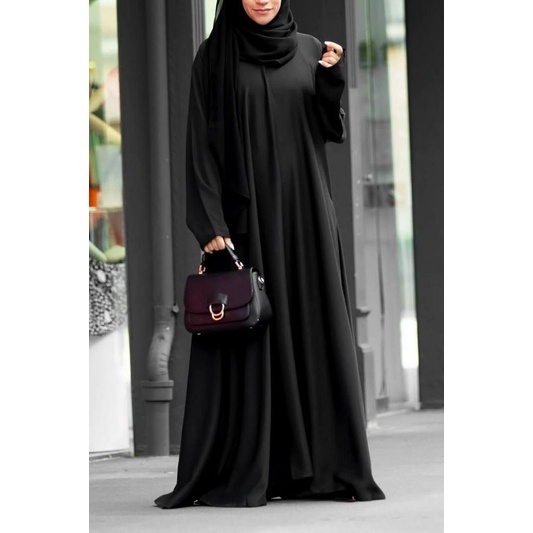 Abaya Arab Abaya Plain Simple Abaya Maxi Dress Front Zipper Abaya Dubai ...