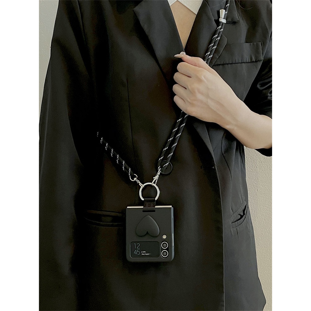 Luxury Crossbody Lanyard Necklace Strap Shoulder Chain Heart Solid ...