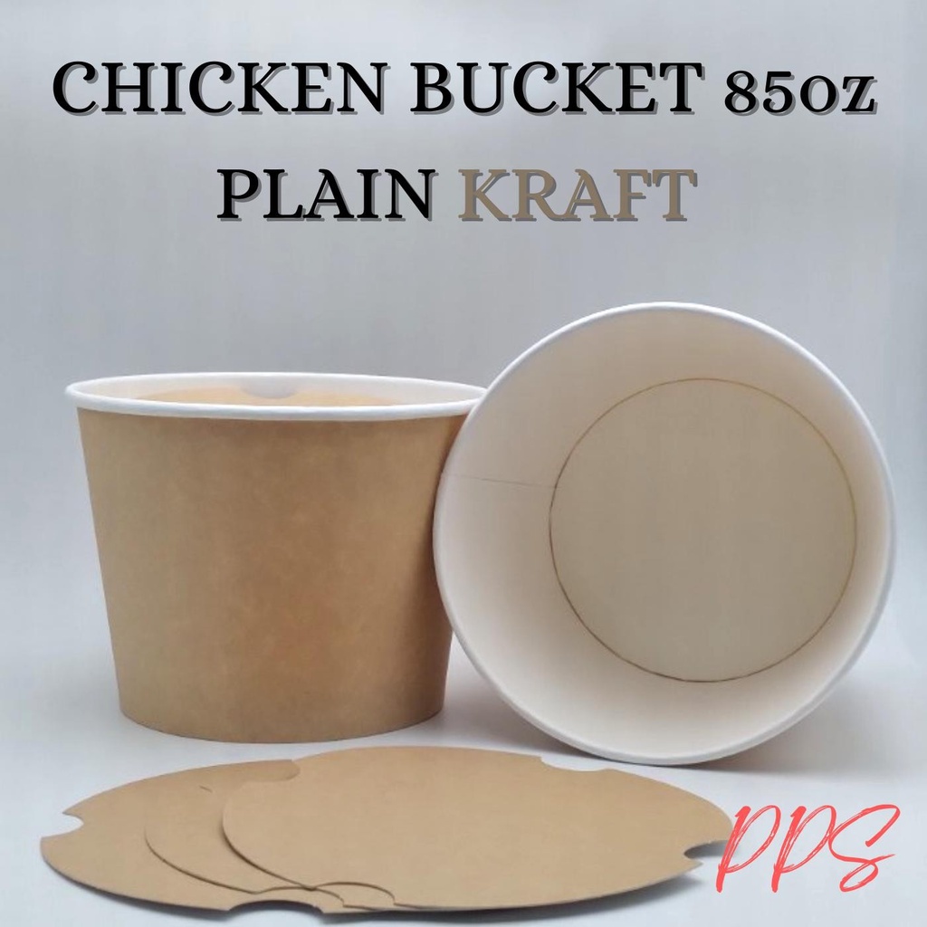 20pcs/50pcs 85oz Chicken Bucket with Paper Lid | Shopee Philippines