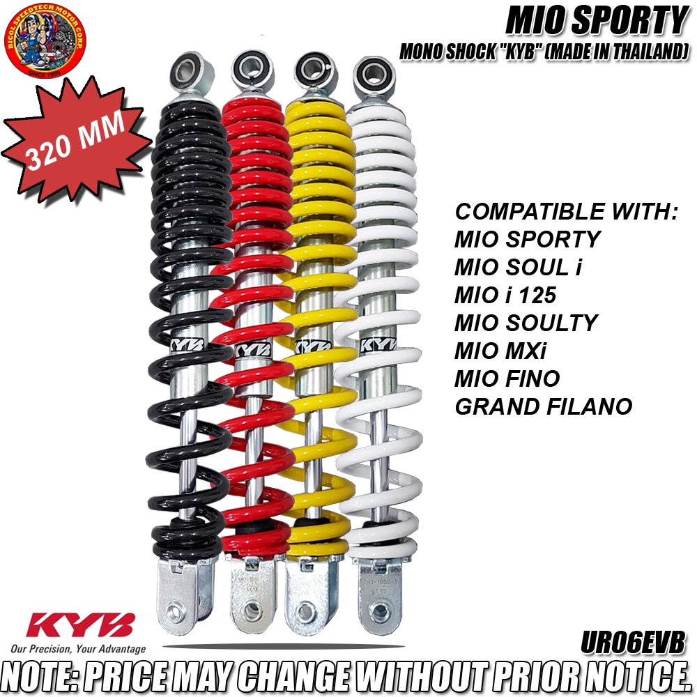 320MM MIO I 125/SPORTY/SOUL I/SOULTY/FINO/MXI/FILANO MONO SHOCK "KYB ...