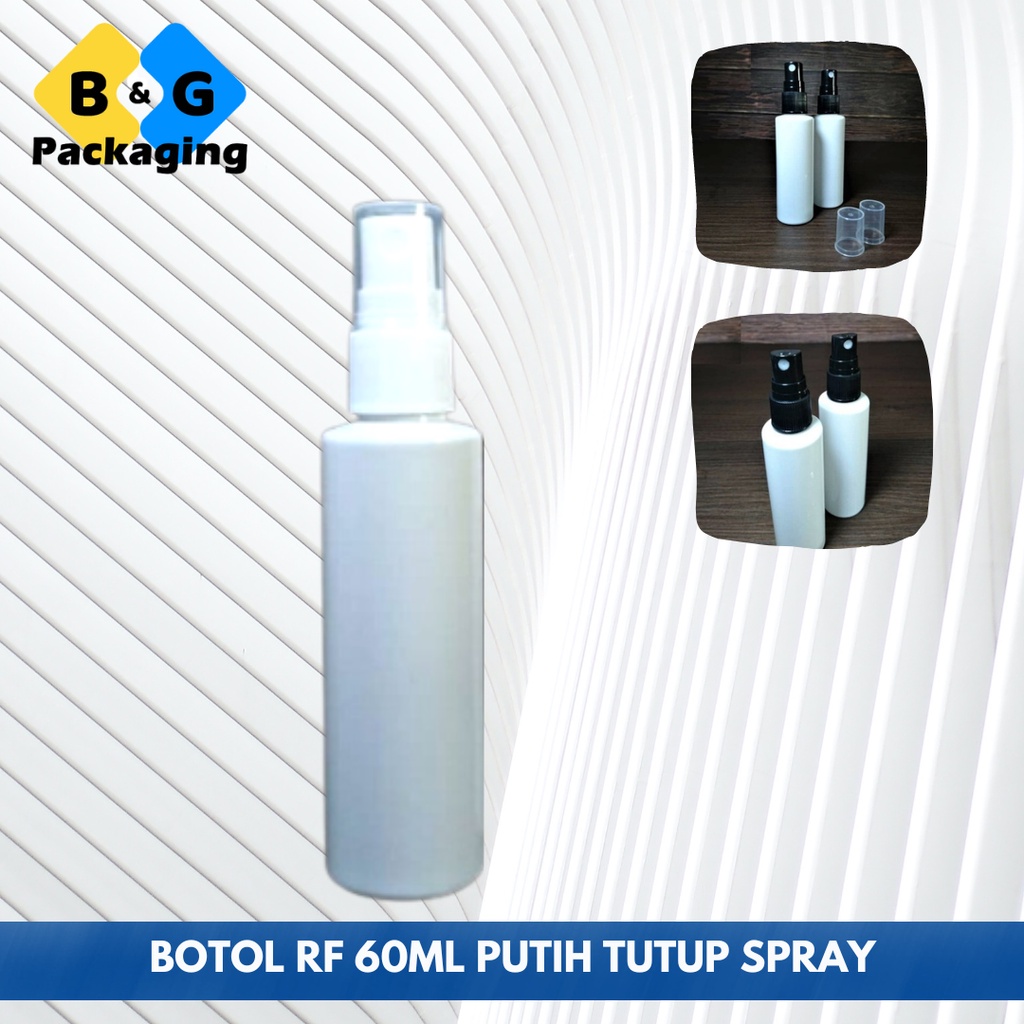 PUTIH White BOTTLE 60ML RF SPRAY CAP N18 - WHITE 60ML RF REFILL BOTTLE ...