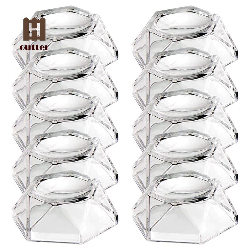 10Pcs Acrylic Sphere Display Stand Holder - Clear Crystal Ball Display ...