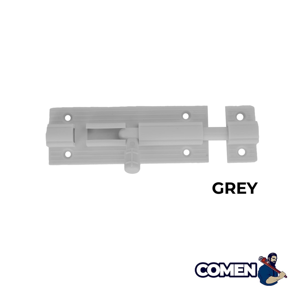 COMEN PVC Tower Bolt Toilet Bathroom Fitting Room Plastic Door Latch ...