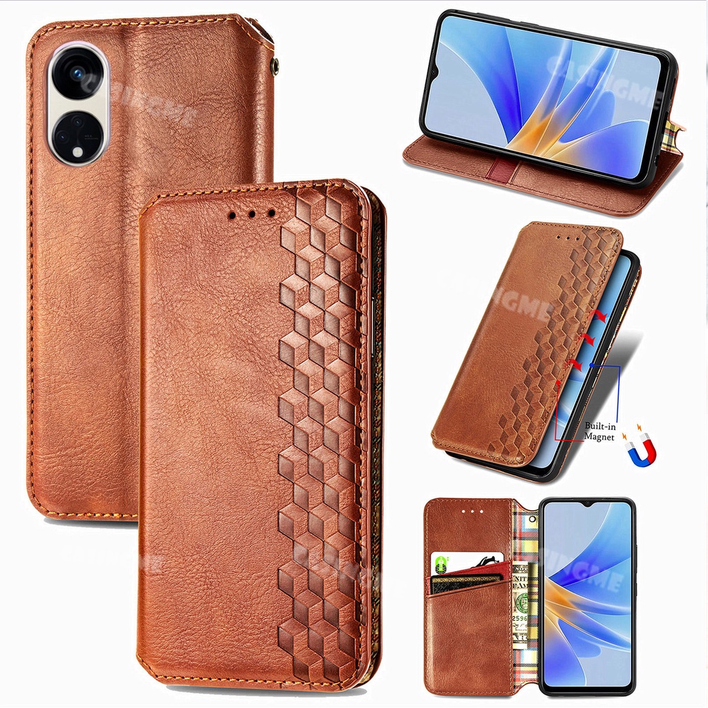 Oppo Reno8 T 5G 2023 Flip Leather Case For Oppo Reno 8 8T 8Z 8Pro T Z ...
