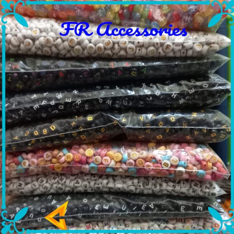 (1 Pound) Flat Round Letter Beads Alphabet Alphabet Alphabet Letters ...