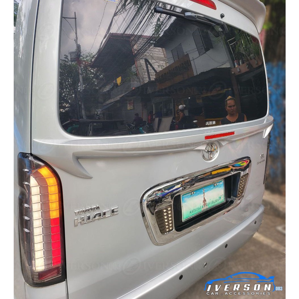 Toyota Hiace GL Grandia Super Grandia Back Door Mid Spoiler With Brake ...