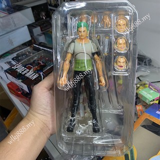 Shf One Piece Zoro Luffy Ace Change Face Anime Action Figure Model ...