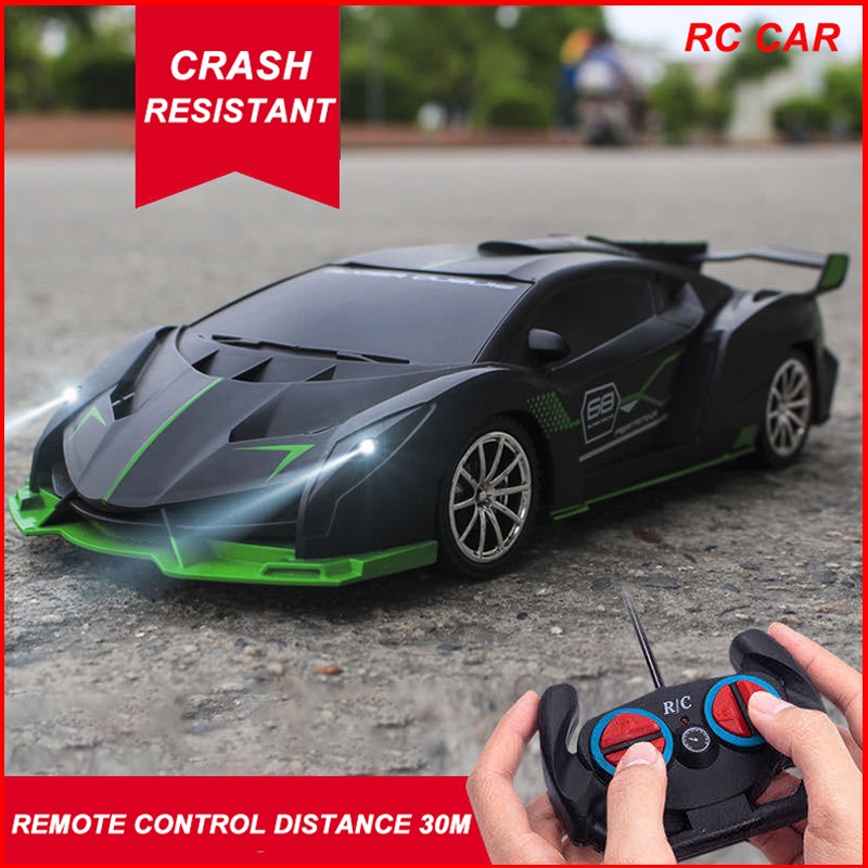 1:16 2.4G wireless remote control car with Led light sports car high ...