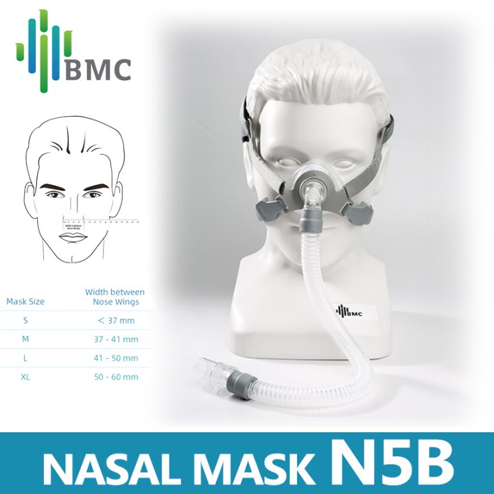 BMC N5B Nasal Mask CPAP Sleep Mask with Headgear For CPAP Machine ...