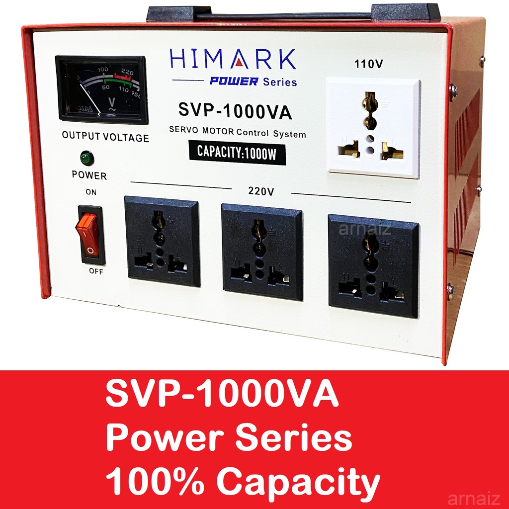Himark 1000W AVR Automatic Voltage Regulator 1000VA Servo Motor Type ...