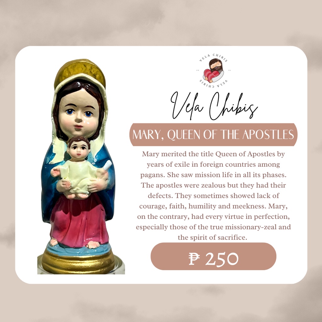 Mary, Queen of the Apostles Chibi Image / Chibi Saint | Shopee Philippines