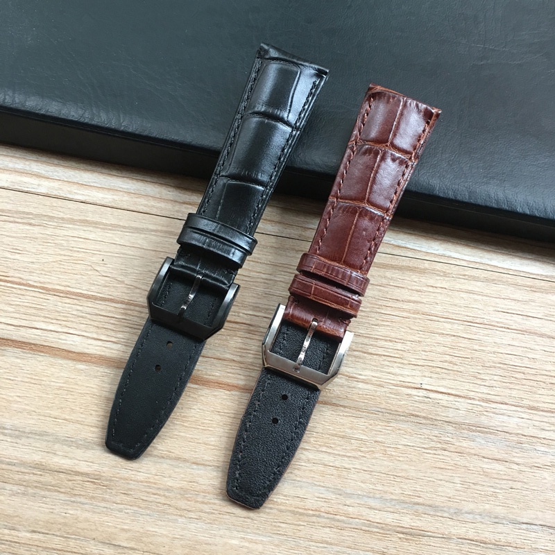 20mm 21mm 22mm Black Brown Men Calf Leather Watch Band for IWC Watch ...