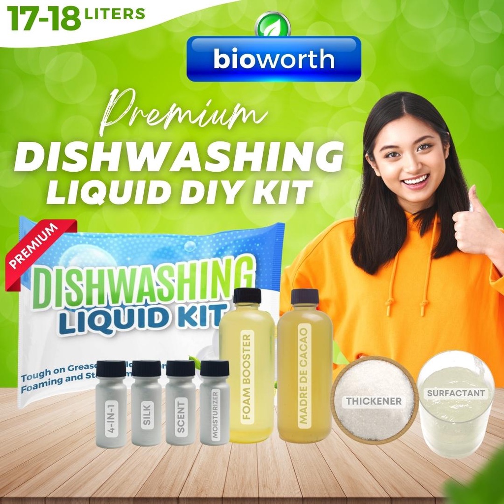 Bioworth Premium Dishwashing Liquid Kit 17-18 Liters Cuts through ...