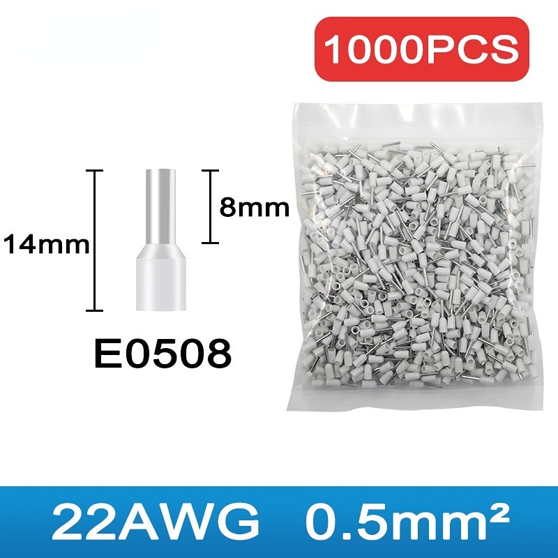 1000pcs/Pack Electrical Tools E0508 E7508 E1008 E1508 E4009 E6012 PVC ...