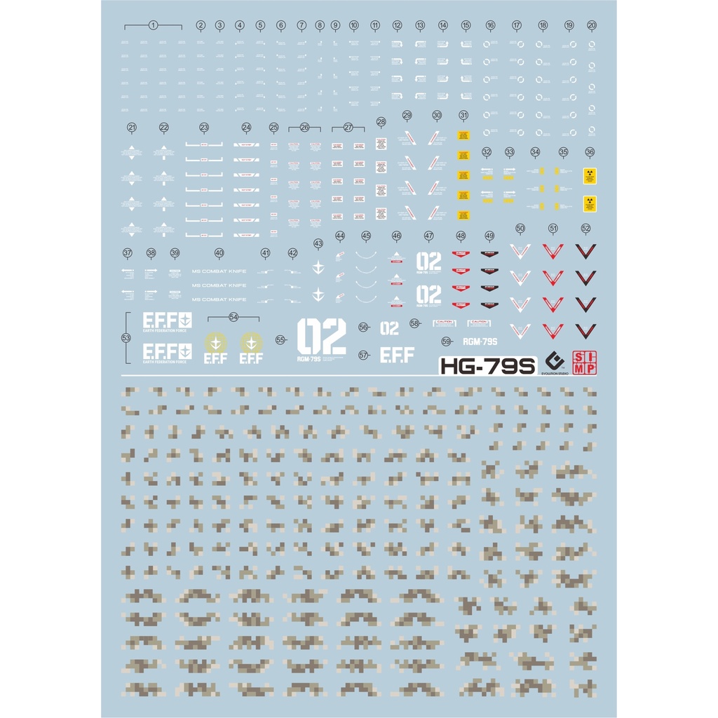 EVO PB HGUC HG RGM-79S GM Spartan Water Slide Decal | Shopee Philippines