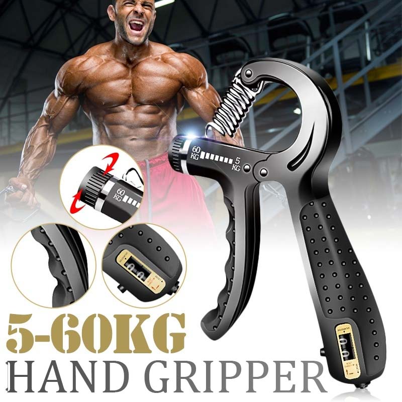 5-60kg grip reinforcer Adjustable counting grip Hand Grip Exerciser ...