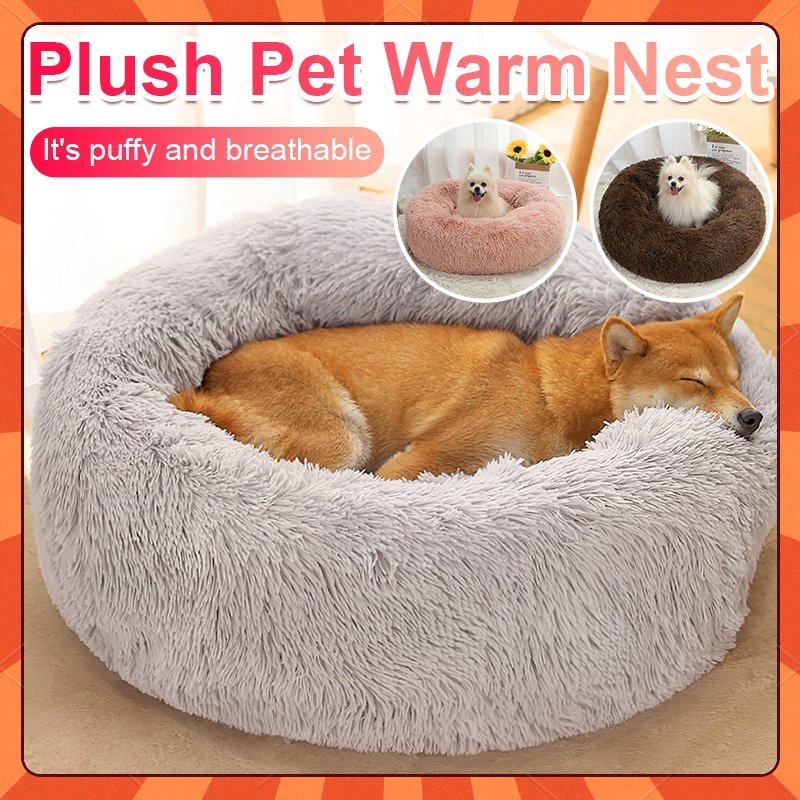Pet Bed Dog Bed Cat Bed dog sleeping bed Round Keep Warm Soft pet beds ...