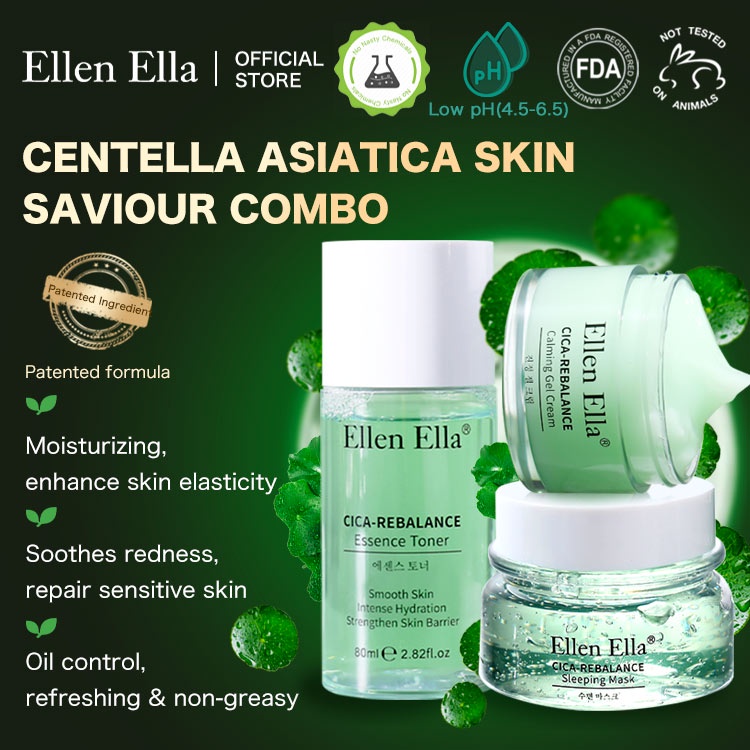 Ellen Ella Centella Asiatica Skin Saviour Combo For Oil controlling ...