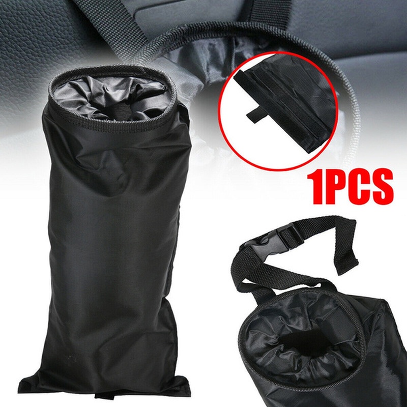 Portable Car Seat Back Hanging Garbage Bag Oxford Cloth Trash Can Leak ...