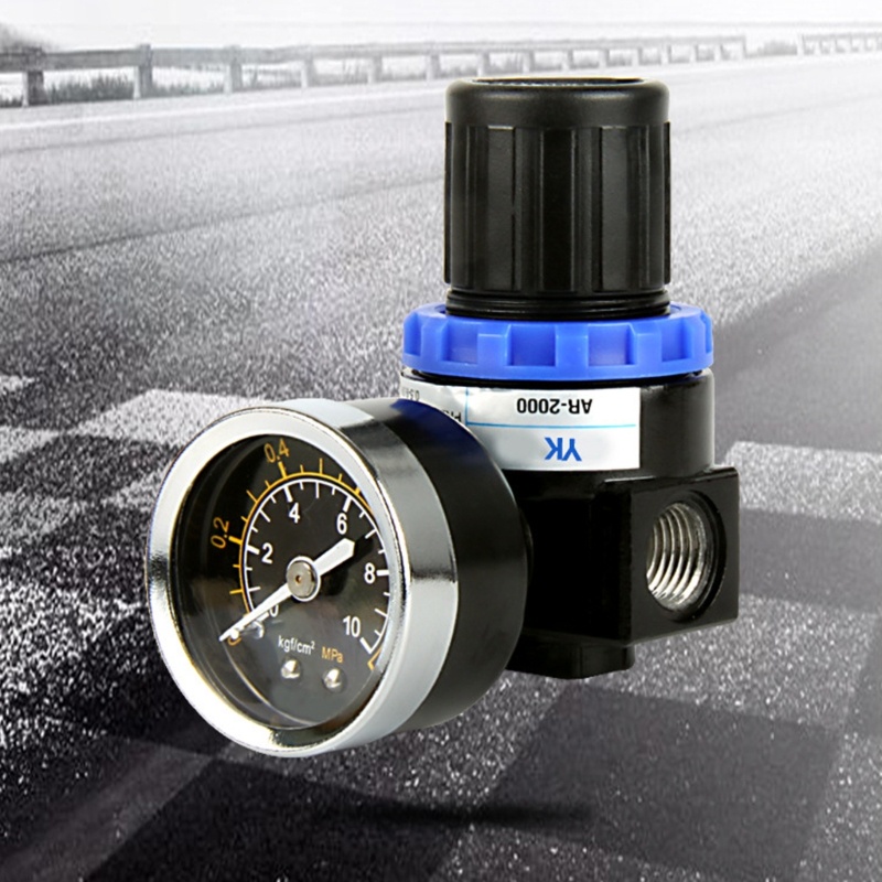 PCF* Air Pressure Relief Compressor Regulator Valve with Gauge Fitting ...