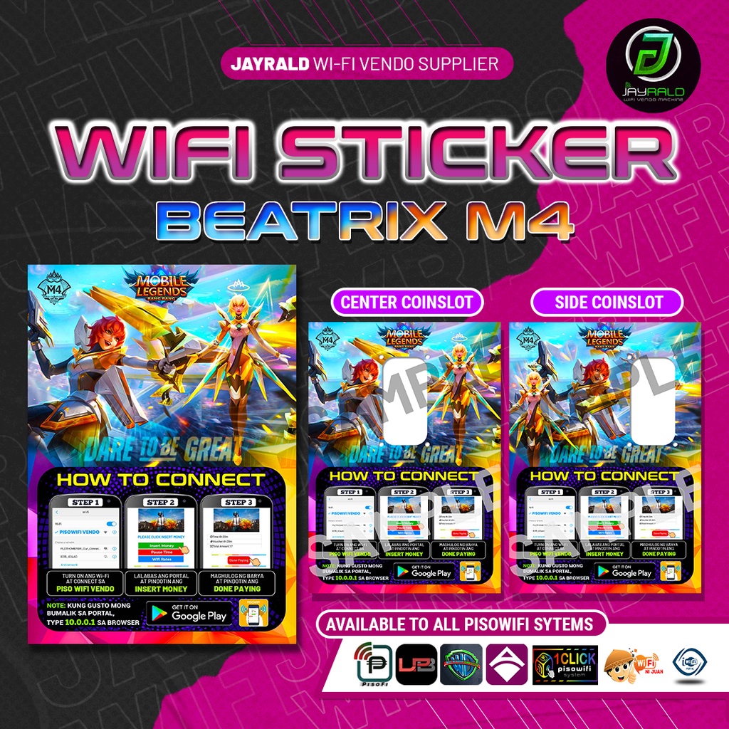 WIFI VENDO STICKER BEATRIX DESIGN | Shopee Philippines