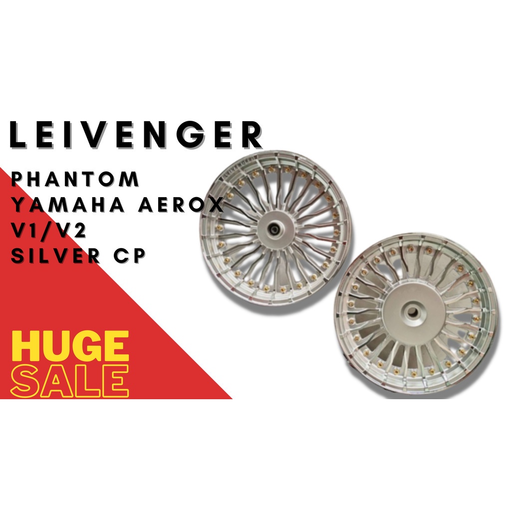 YAMAHA AEROX V1 AND V2 SILVER CP 22 SPOKES ALLOY MAGS (HUB) | Shopee ...