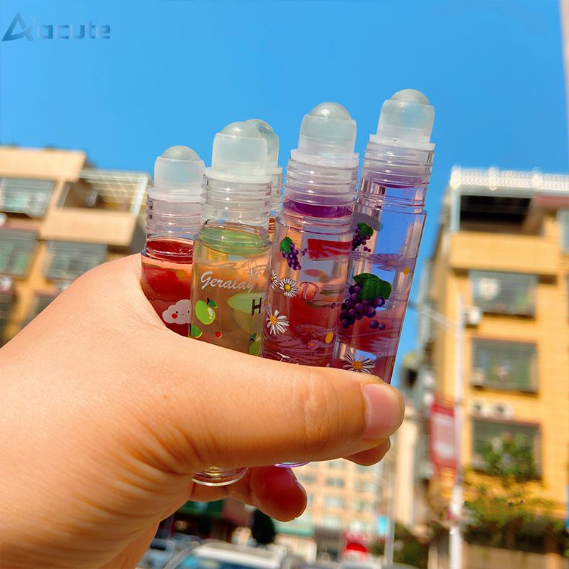 Fruit-flavored Lip Oil Moisturizing Transparent Roller-ball Lip Oil ...