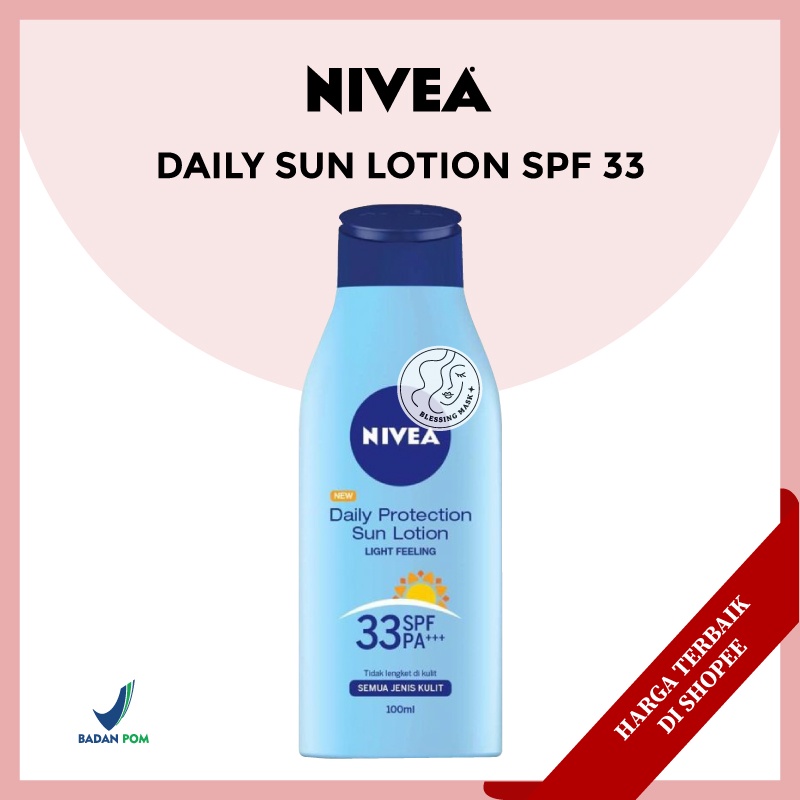 Nivea Body Lotion Daily Protection Sun Lotion SPF33 PA+++ 100mL ...