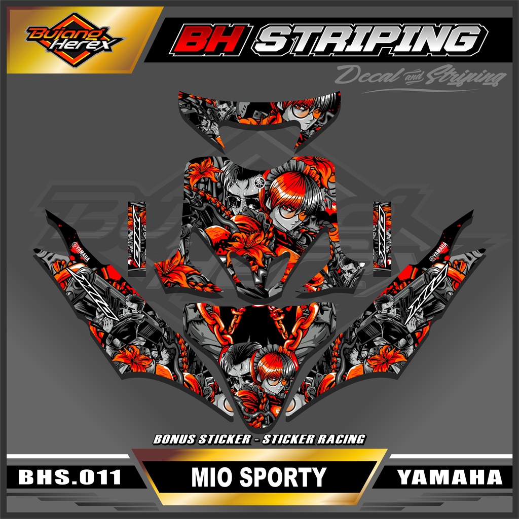 Striping Decal Yamaha Mio Sporty.Mio Sporty Full Body DESIGN Trim ...