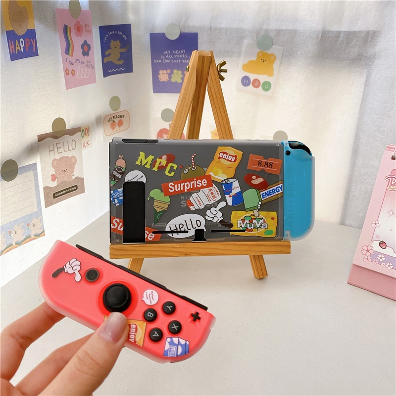Nintendo Switch-OLED Model Casing Cartoon Trendy Graffiti Style Soft ...