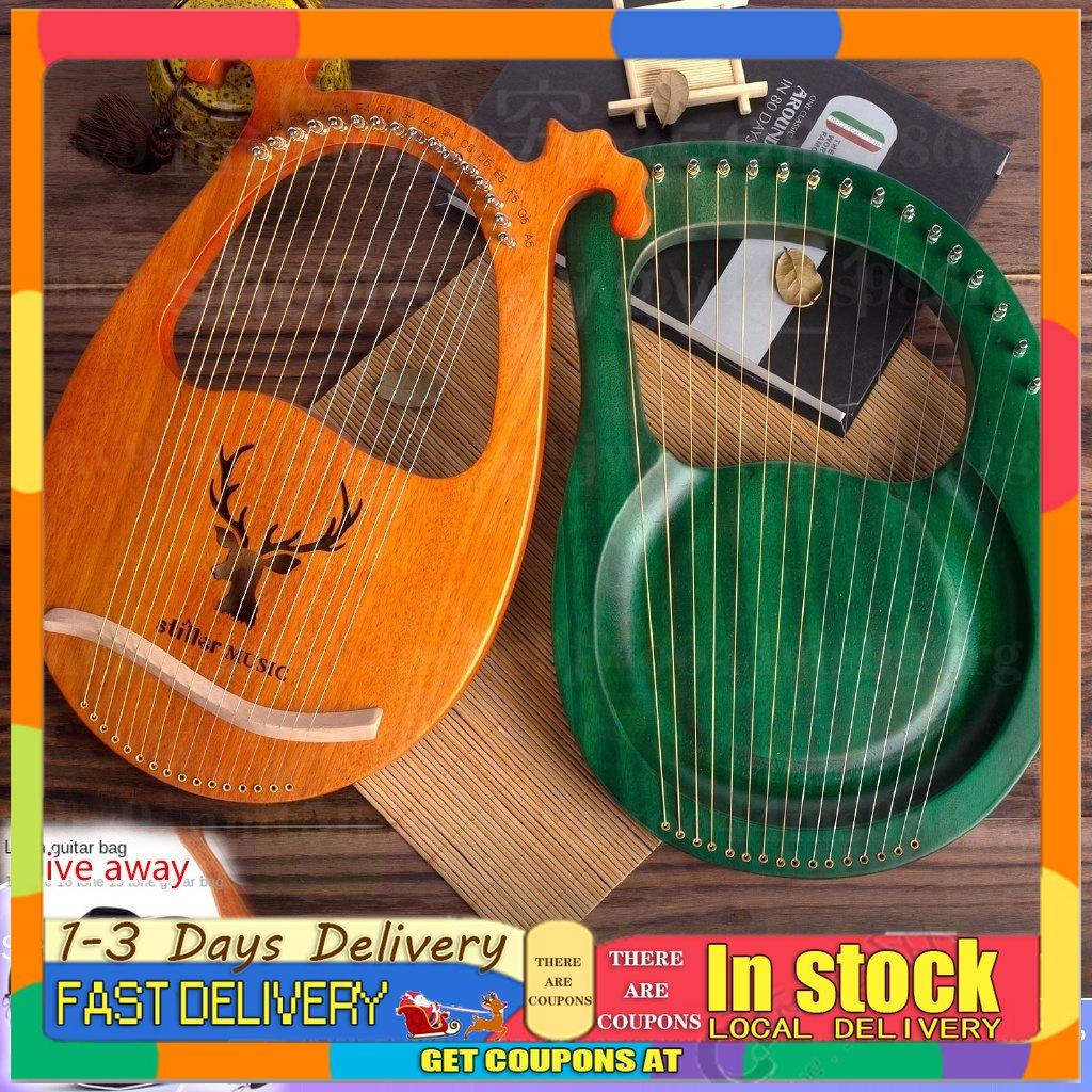 (In stock) Lyre harp 19 strings 16-tone small harp log harp delivery ...