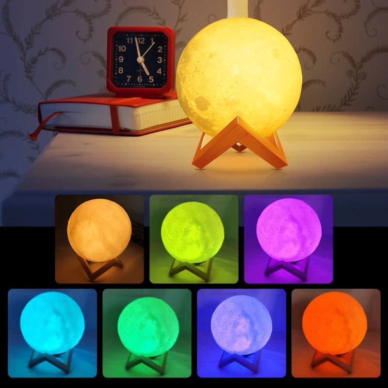 3D Led Decorated Moon Luminaire | Shopee Philippines