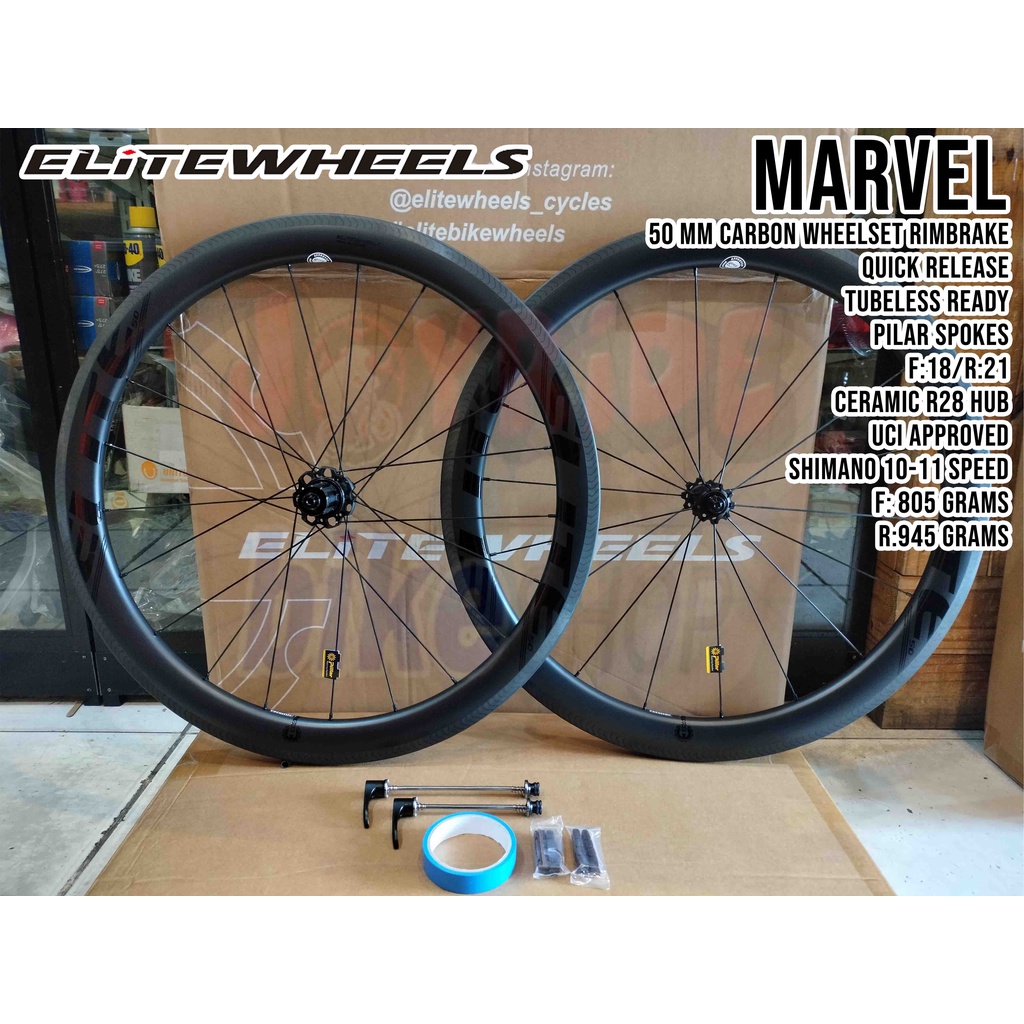 ELITE MARVEL CARBON WHEELSET (RIM)(DISC) | Shopee Philippines