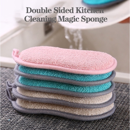 8-shaped sponge wiping double-sided sponge dishwashing and pot washing ...