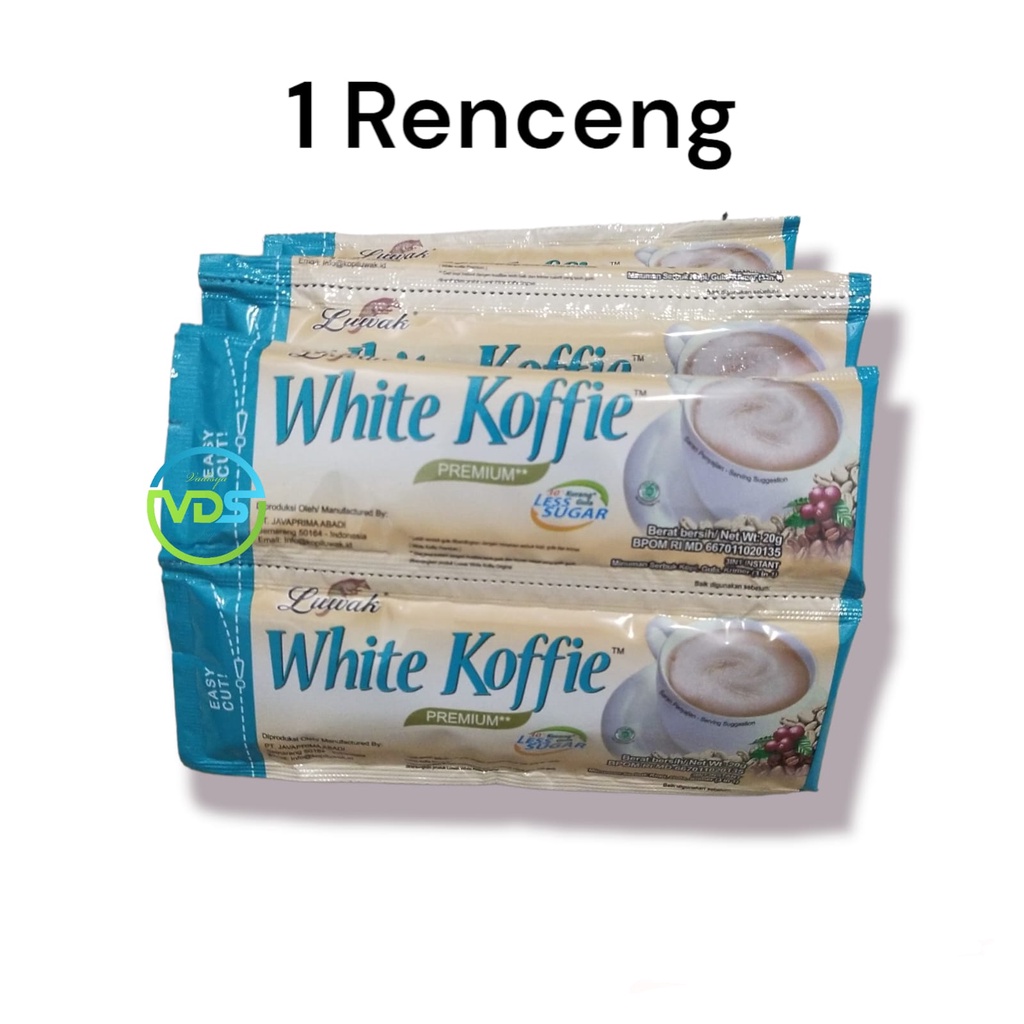 Kopi Luwak White Koffie Less Sugar Sachet Liquids 20gr | Shopee Philippines