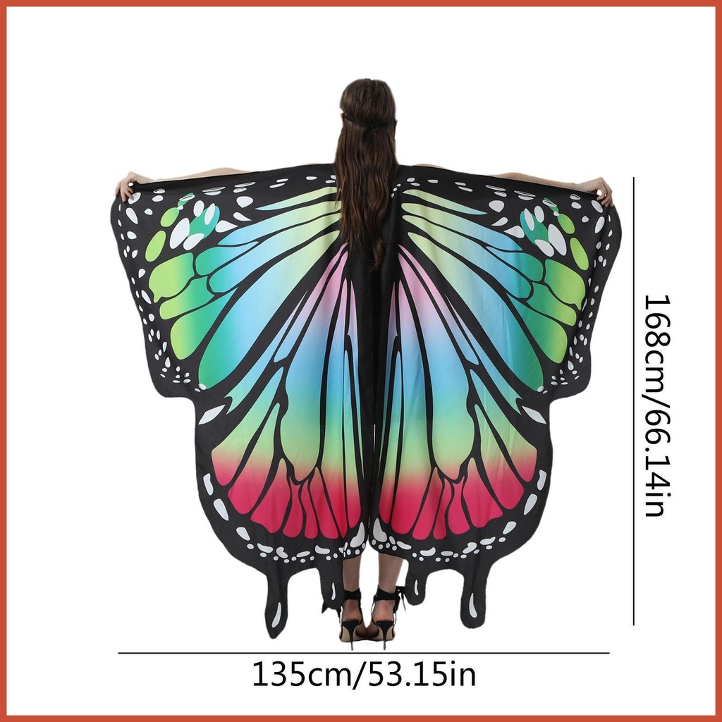 Butterfly Cape Polyester Butterfly Costume for Adults Wings Costume ...