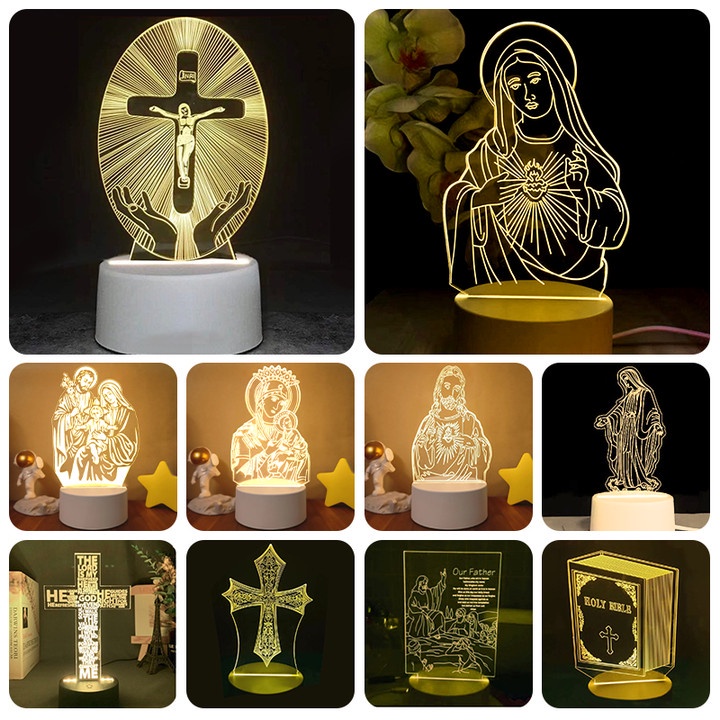 3D Acrylic Lamp Gifts Bedroom Night Creative Illusion Designs Electric ...
