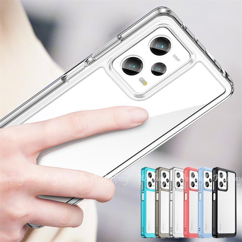 For Xiaomi POCO X4 GT NFC 12T Pro Silicone Clear Border Bumper Cover ...