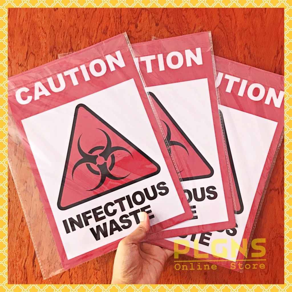 Caution Infectious Waste Signage Signs | Shopee Philippines