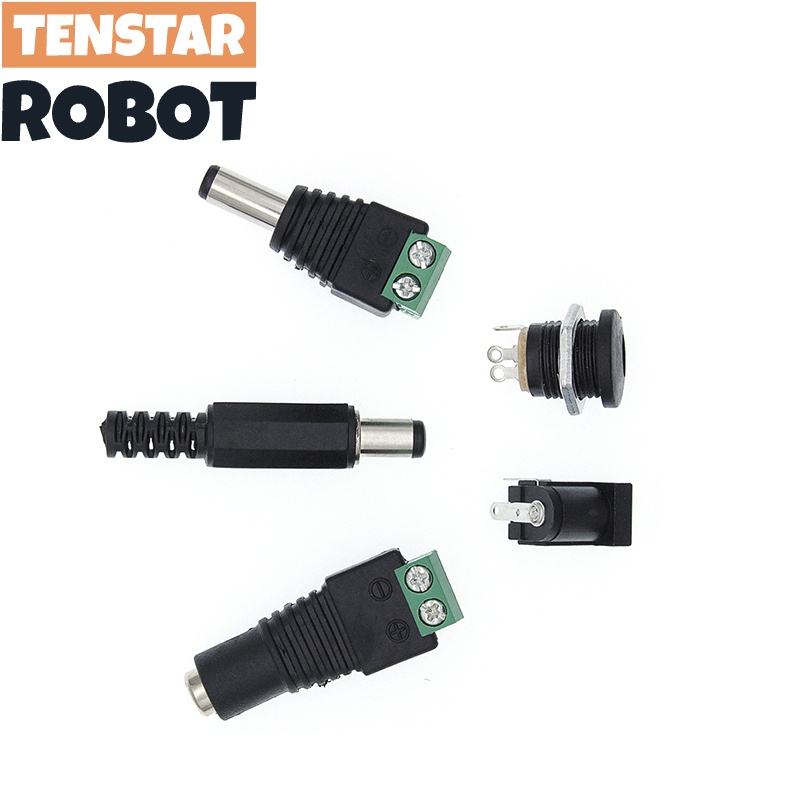 10Pcs DC-005/DC-022 DC Power Jack Socket Plug Male/Female Connector ...