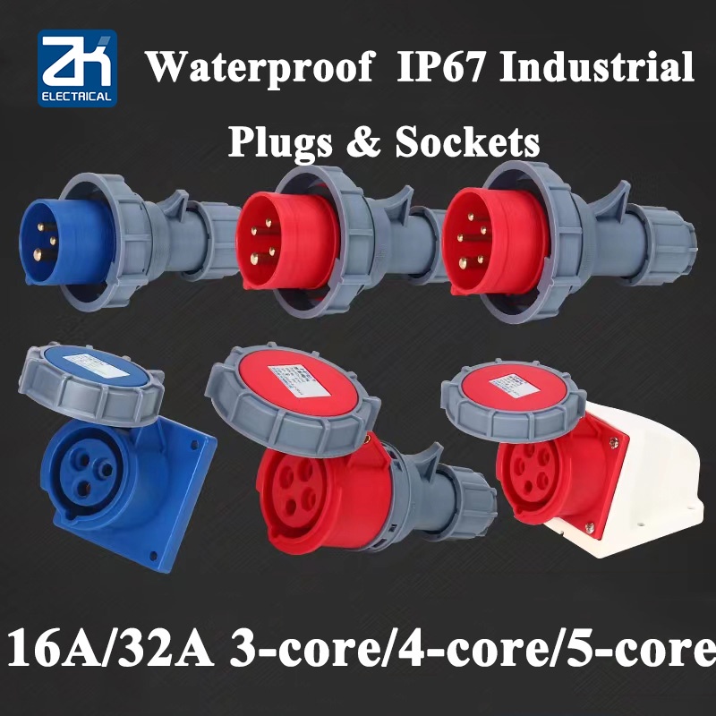 IP67 new industrial aviation waterproof plug socket connector 3-core, 4 ...