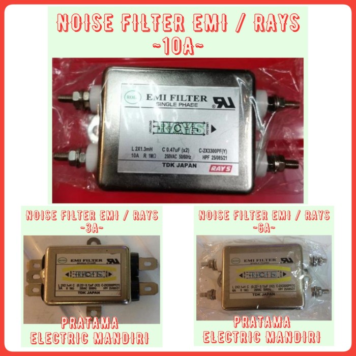 Selling Original Emi Noise Filter 3A 6A 10A Single Phase Rays | Shopee ...