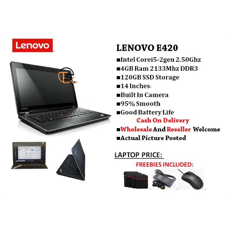 lenovo laptop 500g e420 e430 e431 i5 3rd gen slim type built in camera for online class office ...
