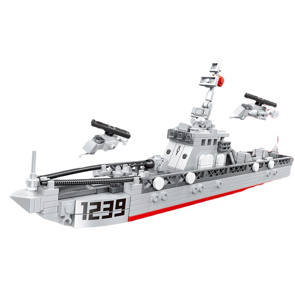 Mytopshop 400PCS MOC WW2 Type 062 Frigate Ship Figure Model Educational ...