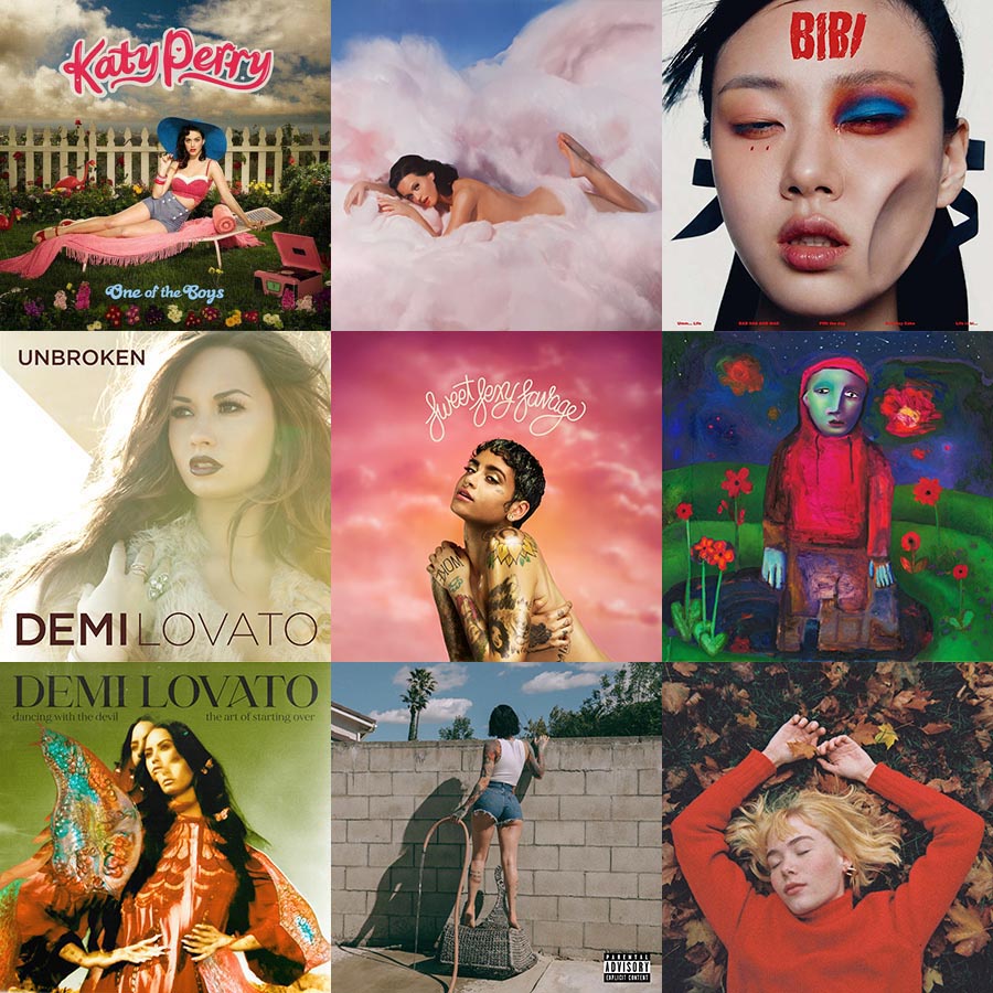 Katy Perry/Demi Lovato/Kehlani/Bibi/Girl In Red Album Covers [Vinyl ...