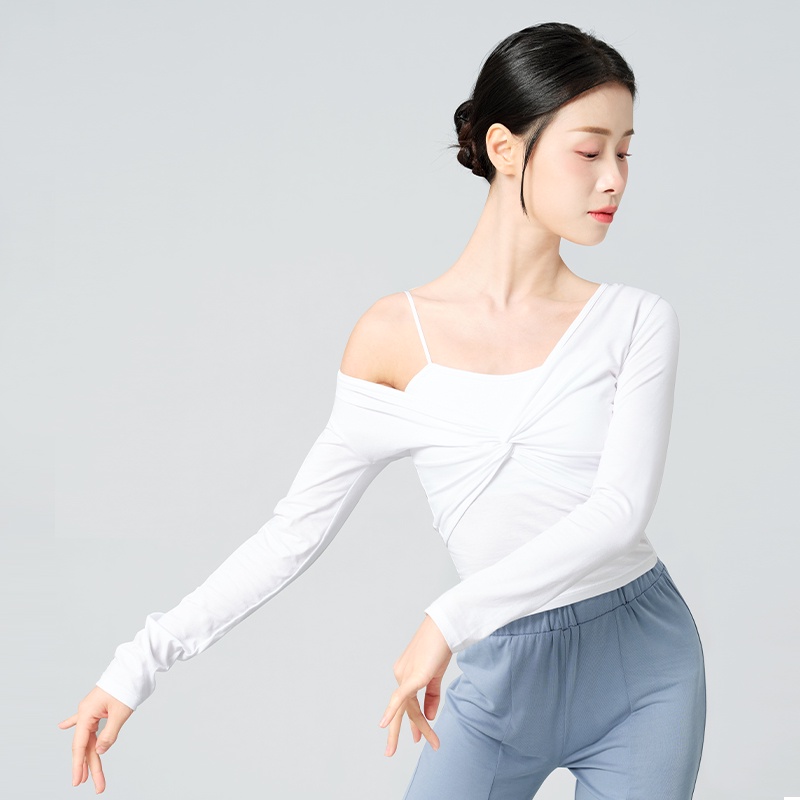 Women Dance Tops Ballet Dance Blouse Modern Classical Dance Coats Long ...