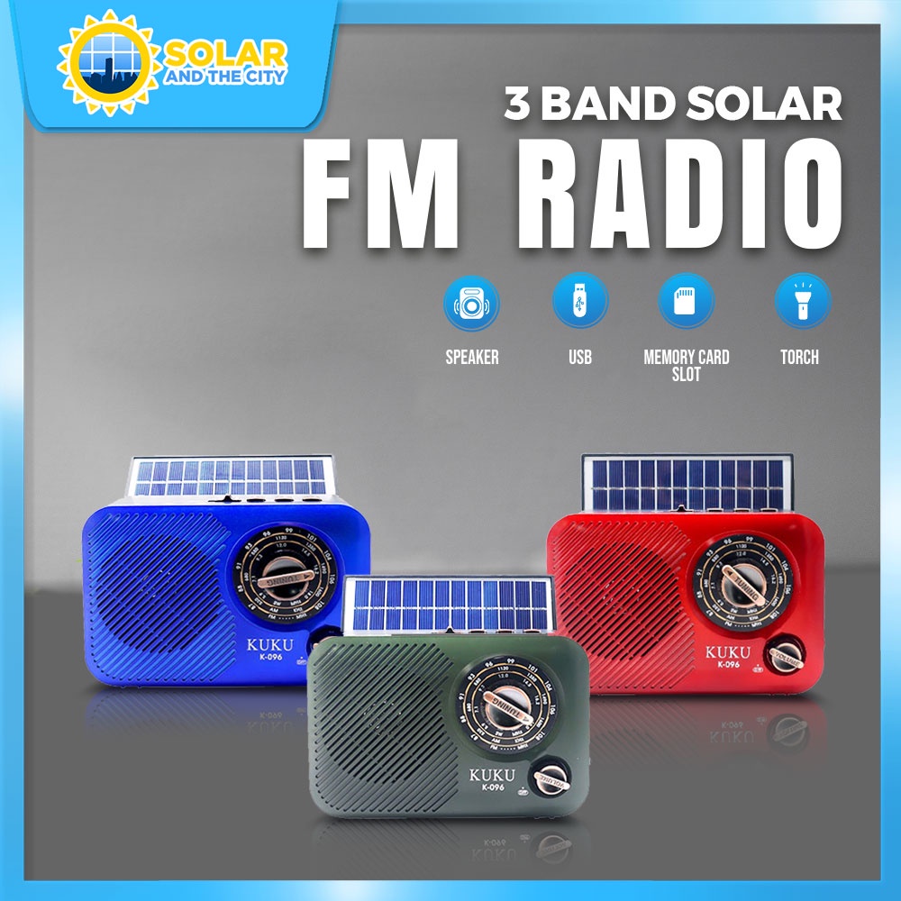 S&C Solar Bluetooth Speaker AM/FM/SW 3 Bands Solar Radio K096 with USB ...